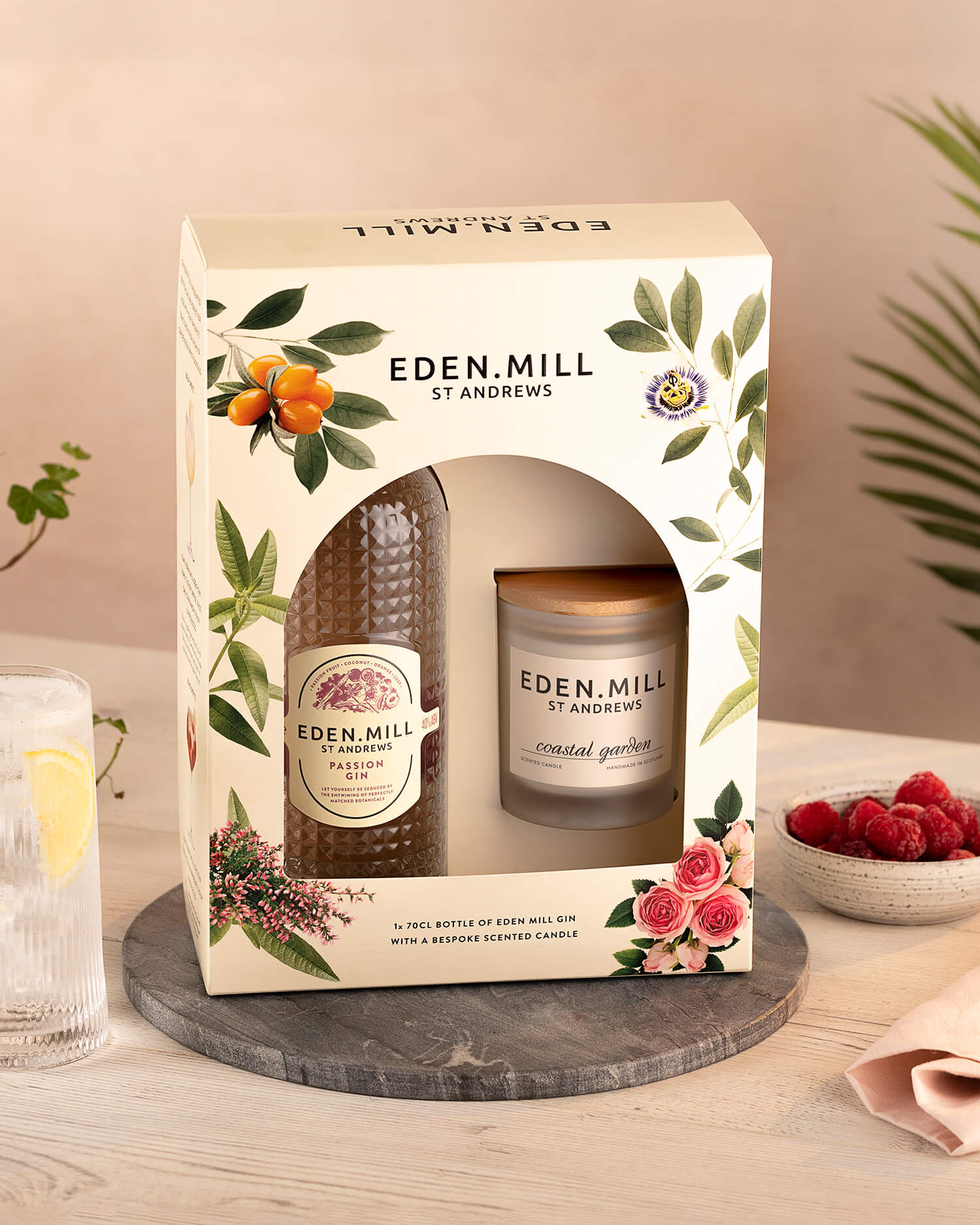 Passion Gin and Coastal Garden Candle Gift Set
